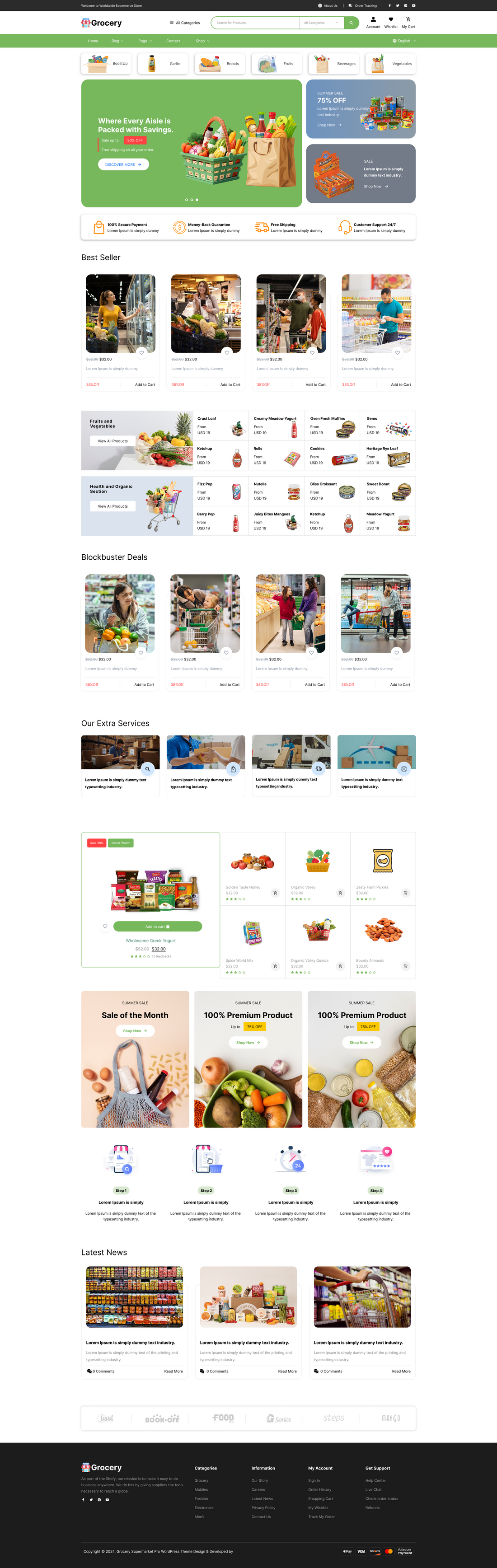 Supermarket Website Template For Modern Grocery Stores – seothemesexperts