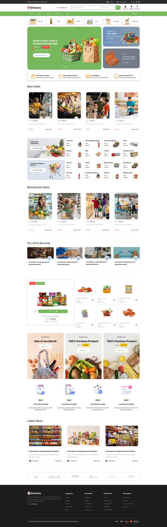 Supermarket Website Template For Modern Grocery Stores – seothemesexperts