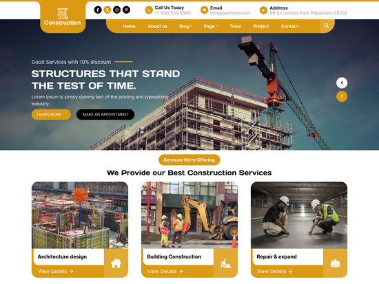 Construction Service Theme for Builders & Developers – seothemesexperts